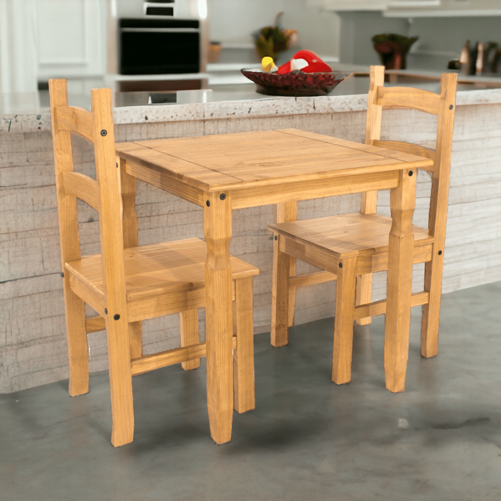 Square dining table and two chairs | GOT TABLES